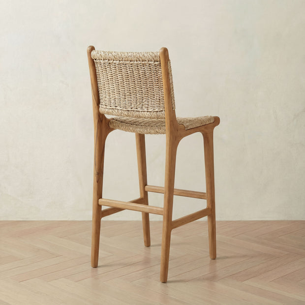 Zara Teak & Rattan Bar Stool – The Bali Concept